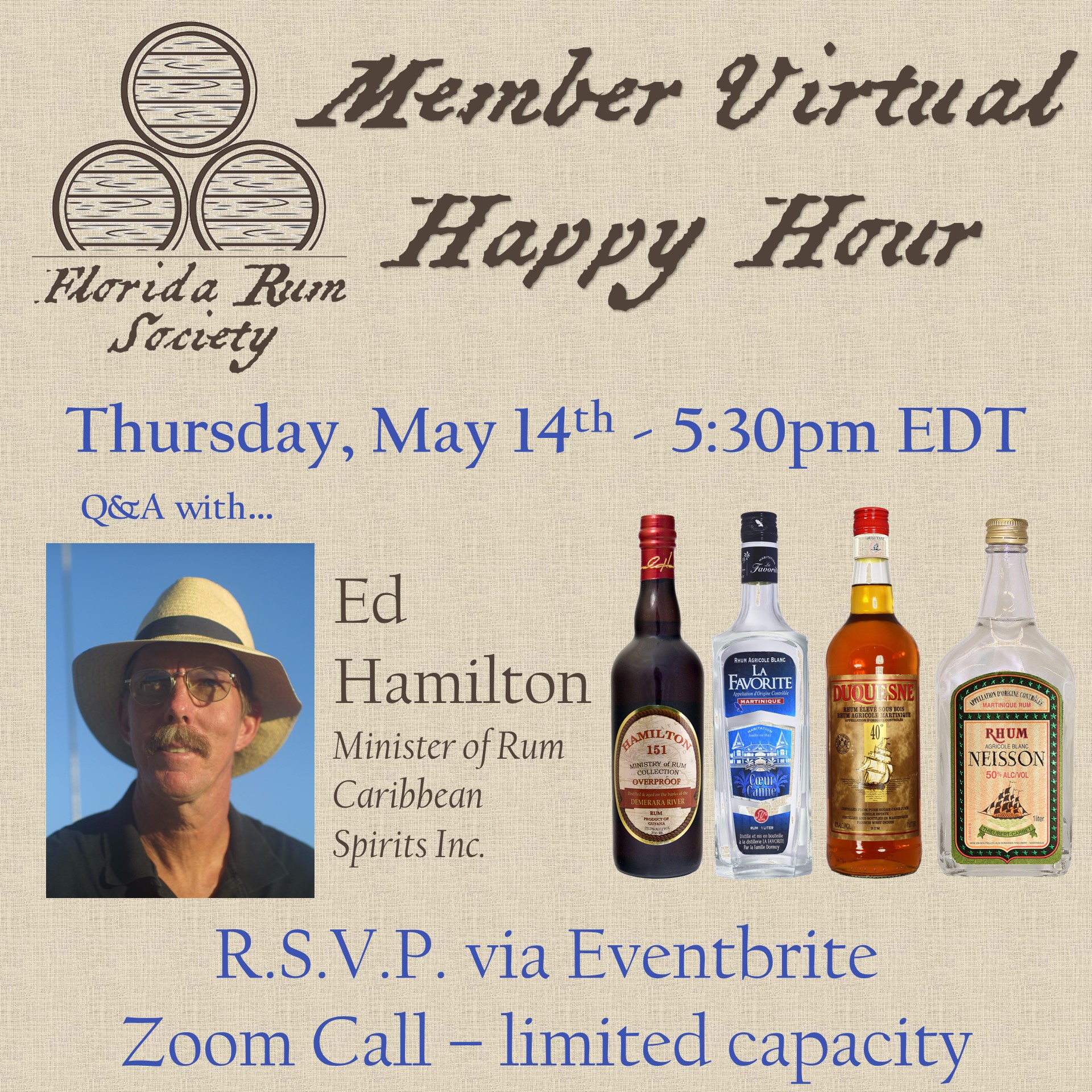 FRS Virtual Happy Hour #3 – Ed Hamilton – Florida Rum Society